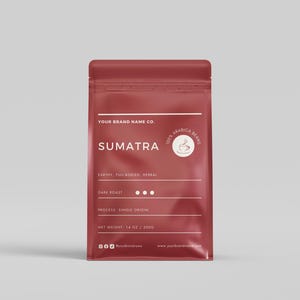 Minimal Red Coffee Branding Kit – Holiday Edition, 3 Pouch Labels ...
