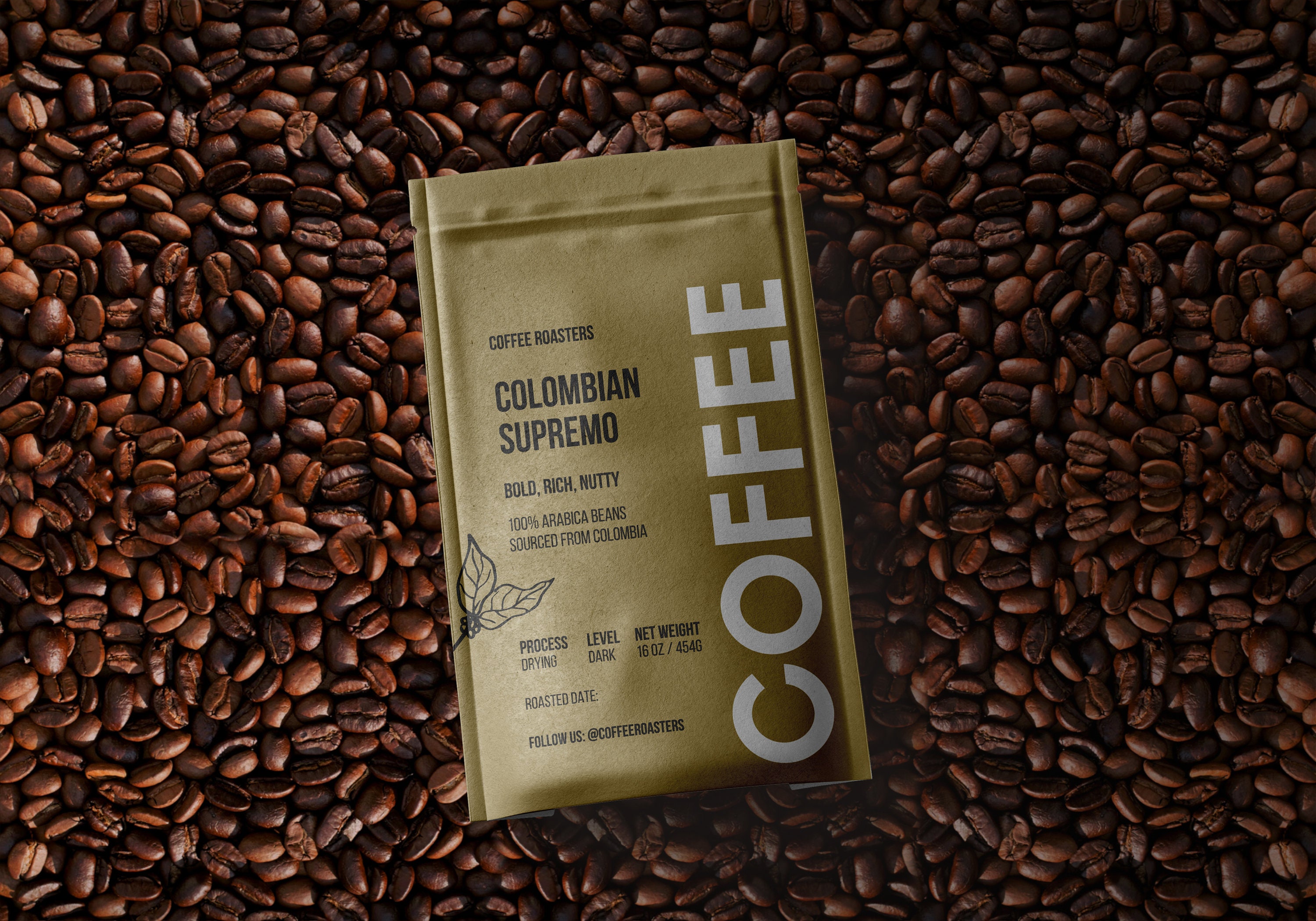 Editable Coffee Pouch Label Template, Customizable Canva Packaging ...