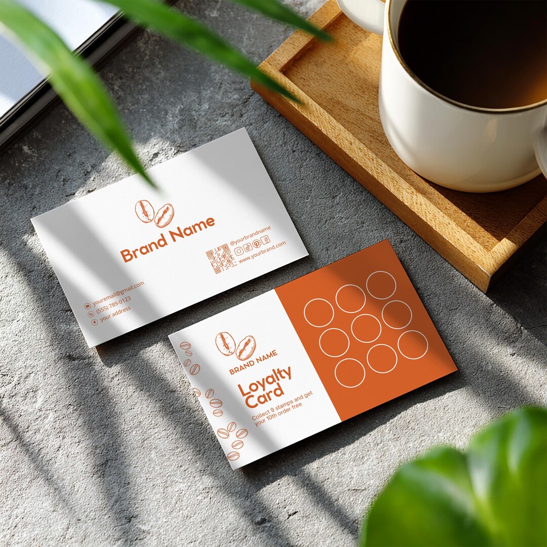Loyalty Punch Card Canva Template, Printable Punch Card, Coffee Shop ...