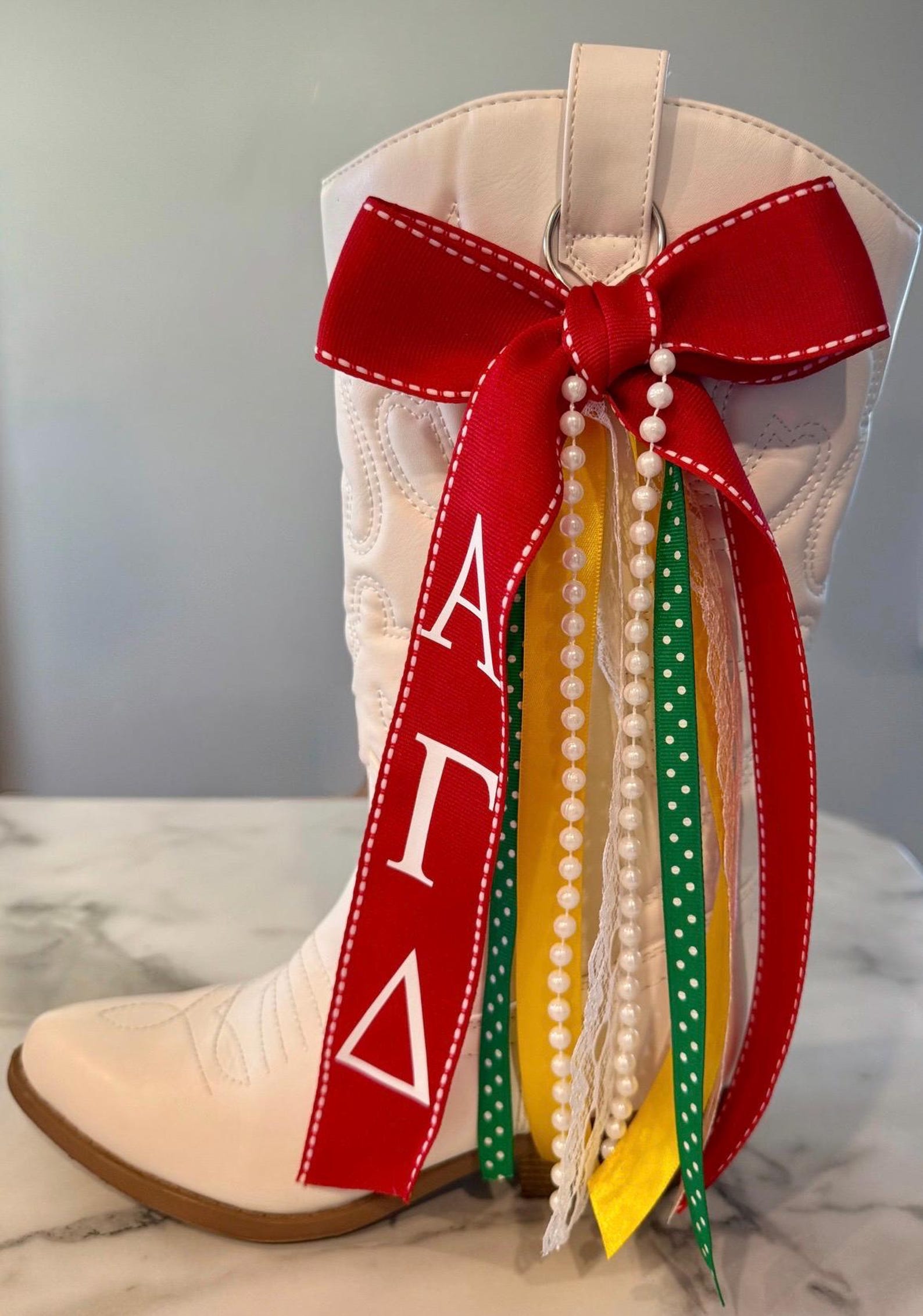 Alpha Gamma Delta Boot Bows - Etsy