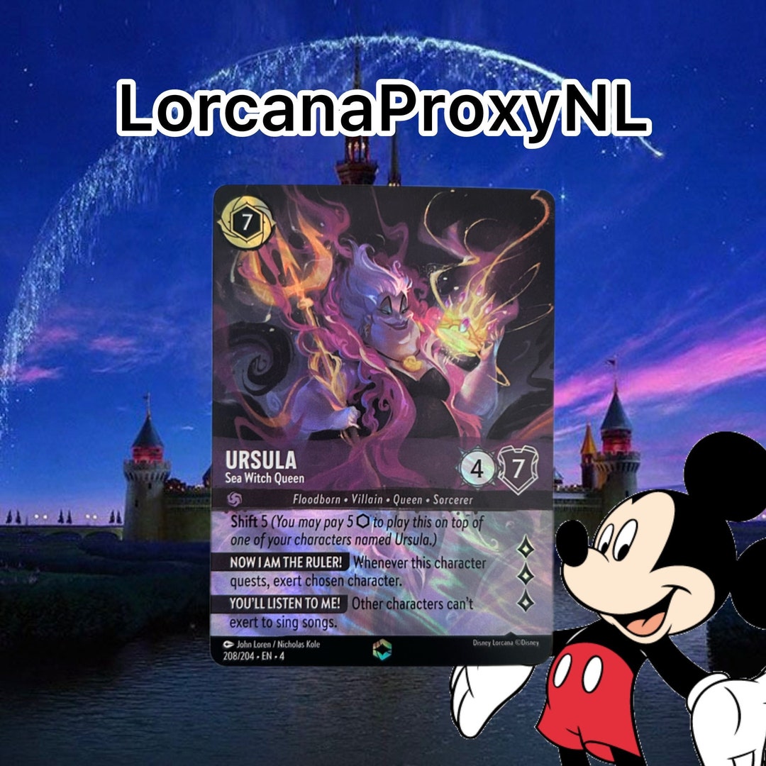 Ursula Sea Witch Queen / Ursula's Return / 208/204 / PROXY Lorcana ...