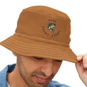 Here Fishy Fishy Bucket Hat. Perfect for the Summer Day Fishing Trip ...
