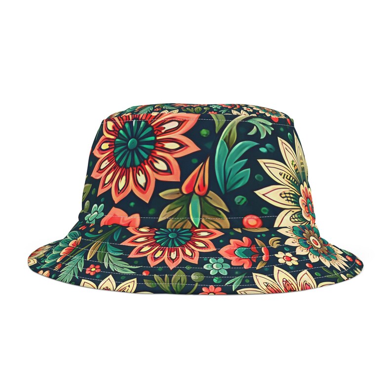 Fun Floral Bucket Hat. Completely Original Hat With a Floral Pattern ...