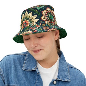 Fun Floral Bucket Hat. Completely Original Hat With a Floral Pattern ...