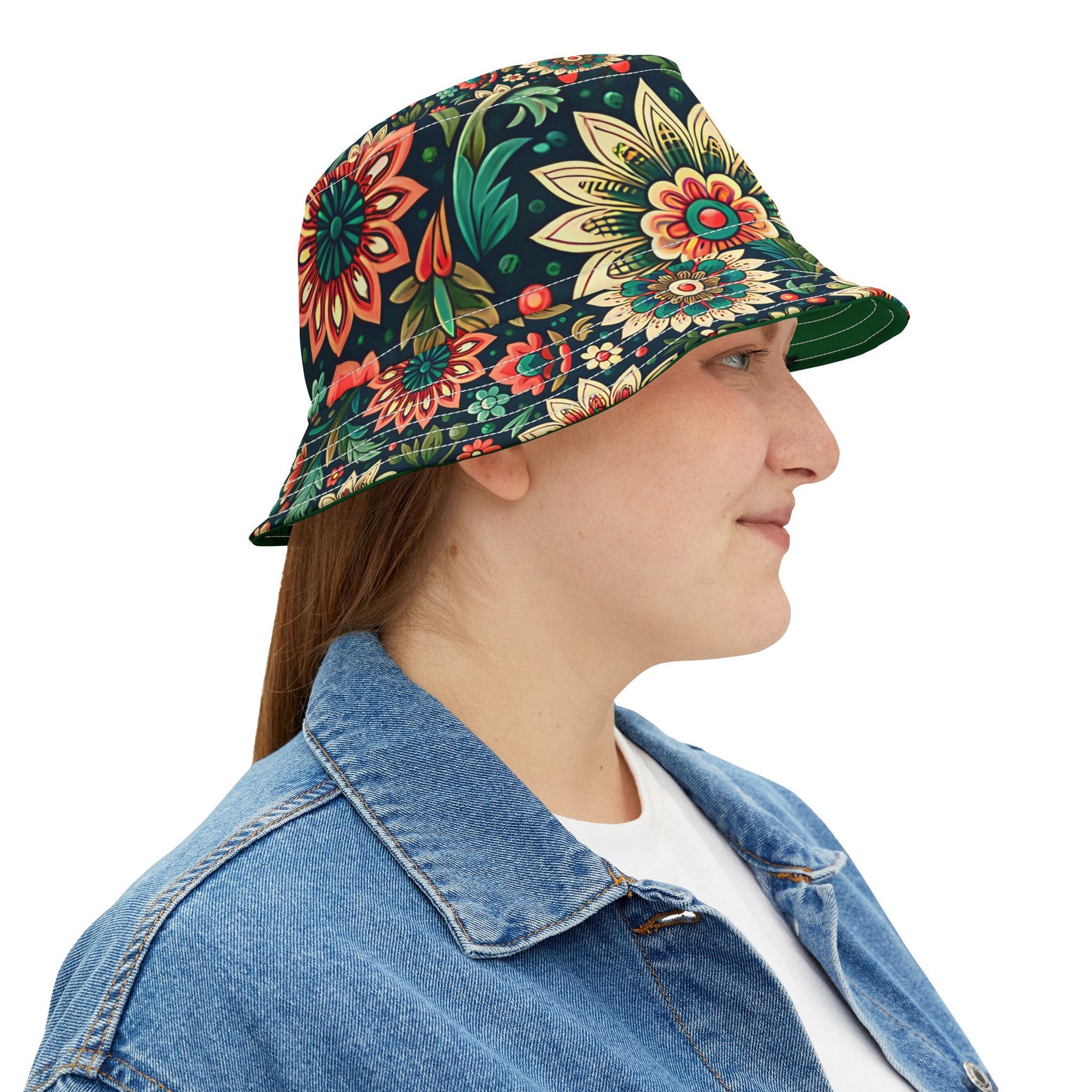Fun Floral Bucket Hat. Completely Original Hat With a Floral Pattern ...