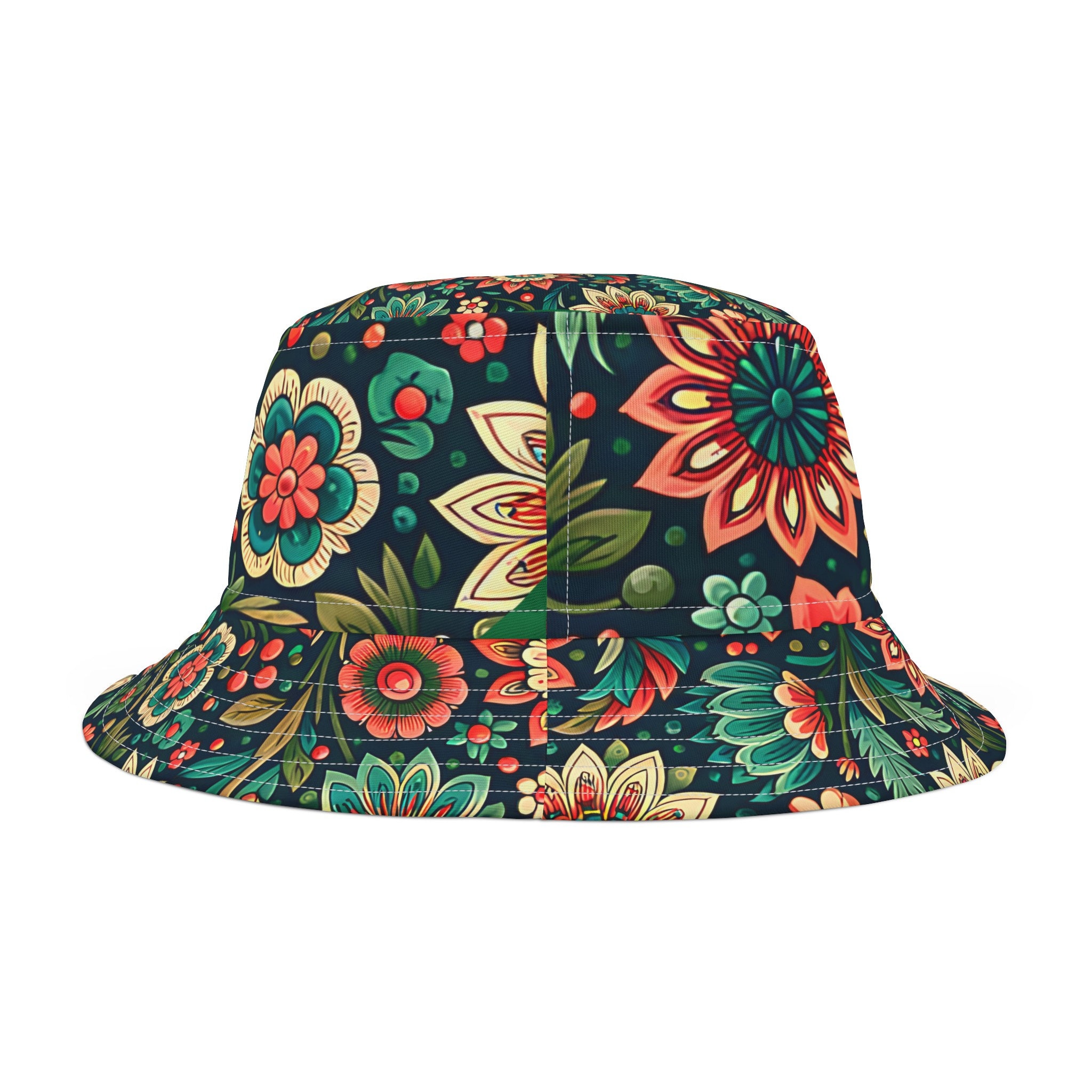 Fun Floral Bucket Hat. Completely Original Hat With a Floral Pattern ...