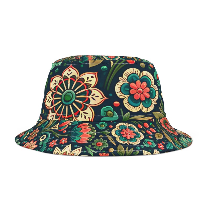 Fun Floral Bucket Hat. Completely Original Hat With a Floral Pattern ...