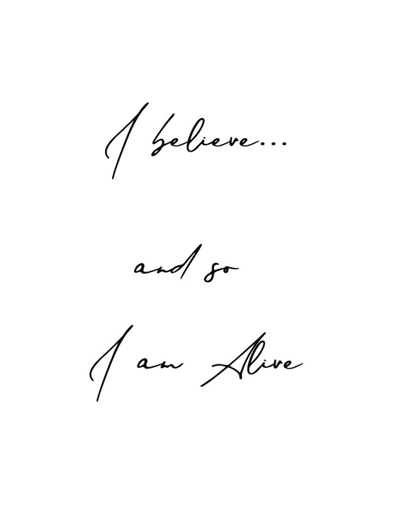 Printable Believe Print. Minimalist Print Printable | Etsy