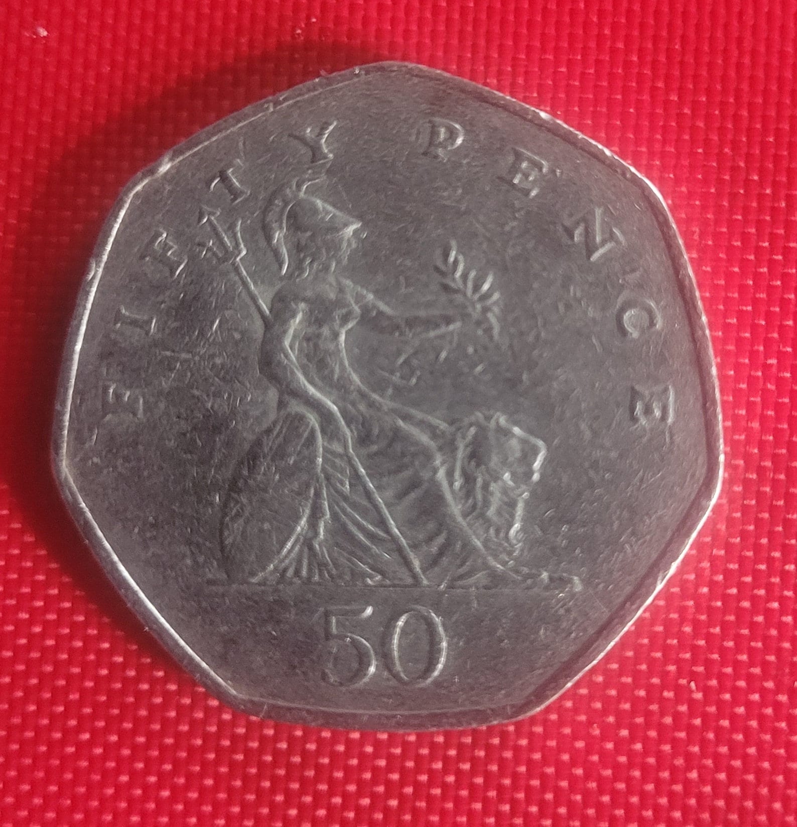 Rare Collectable 50p Coin Britannia Queen Elizabeth II London UK Money ...