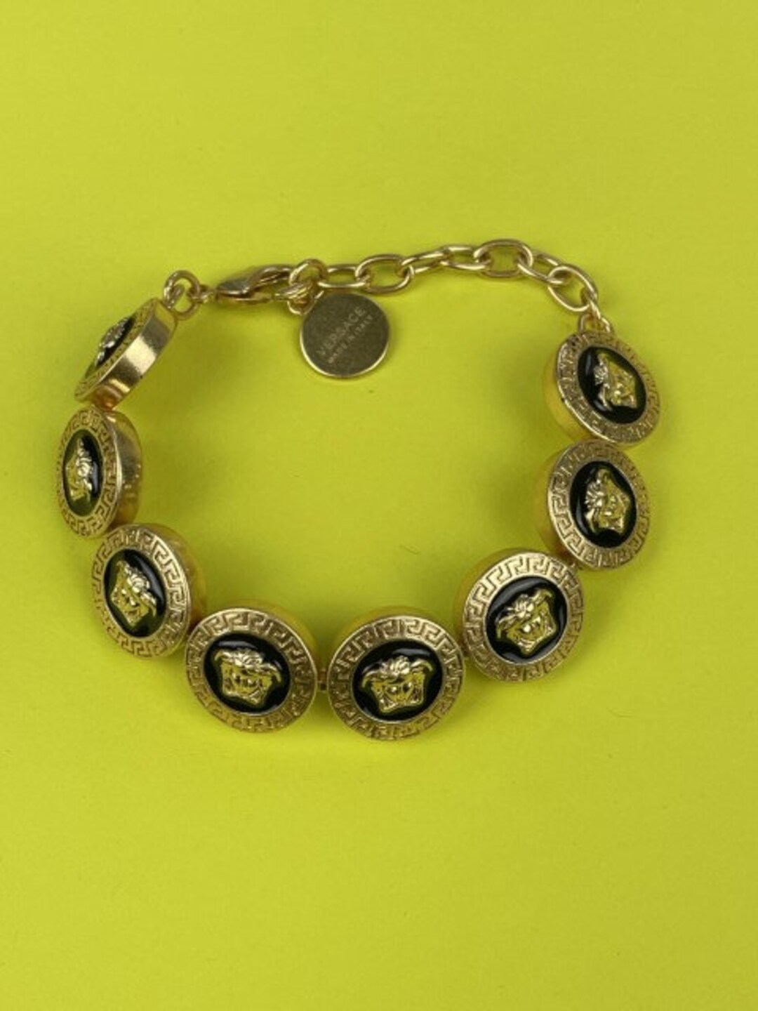 Vintage Versace Gold-plated Medusa Logo Bracelet, Iconic Designer ...