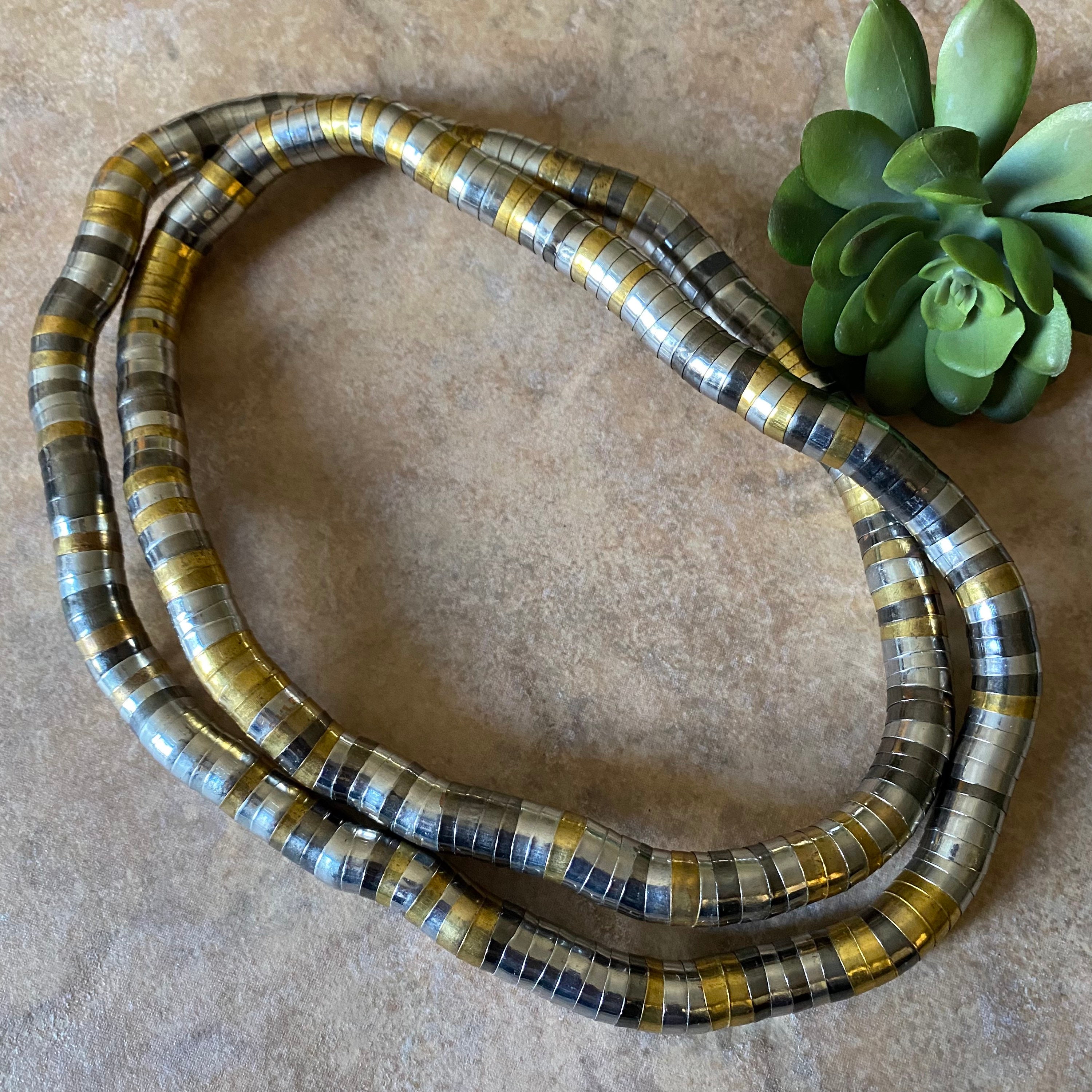 Bendy Tricolor Snake Sculptural Necklace - Etsy