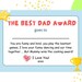 Best Dad Certificate - Printable Instant Download - Etsy