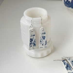 Blue Bird Earrings Broken China - Etsy