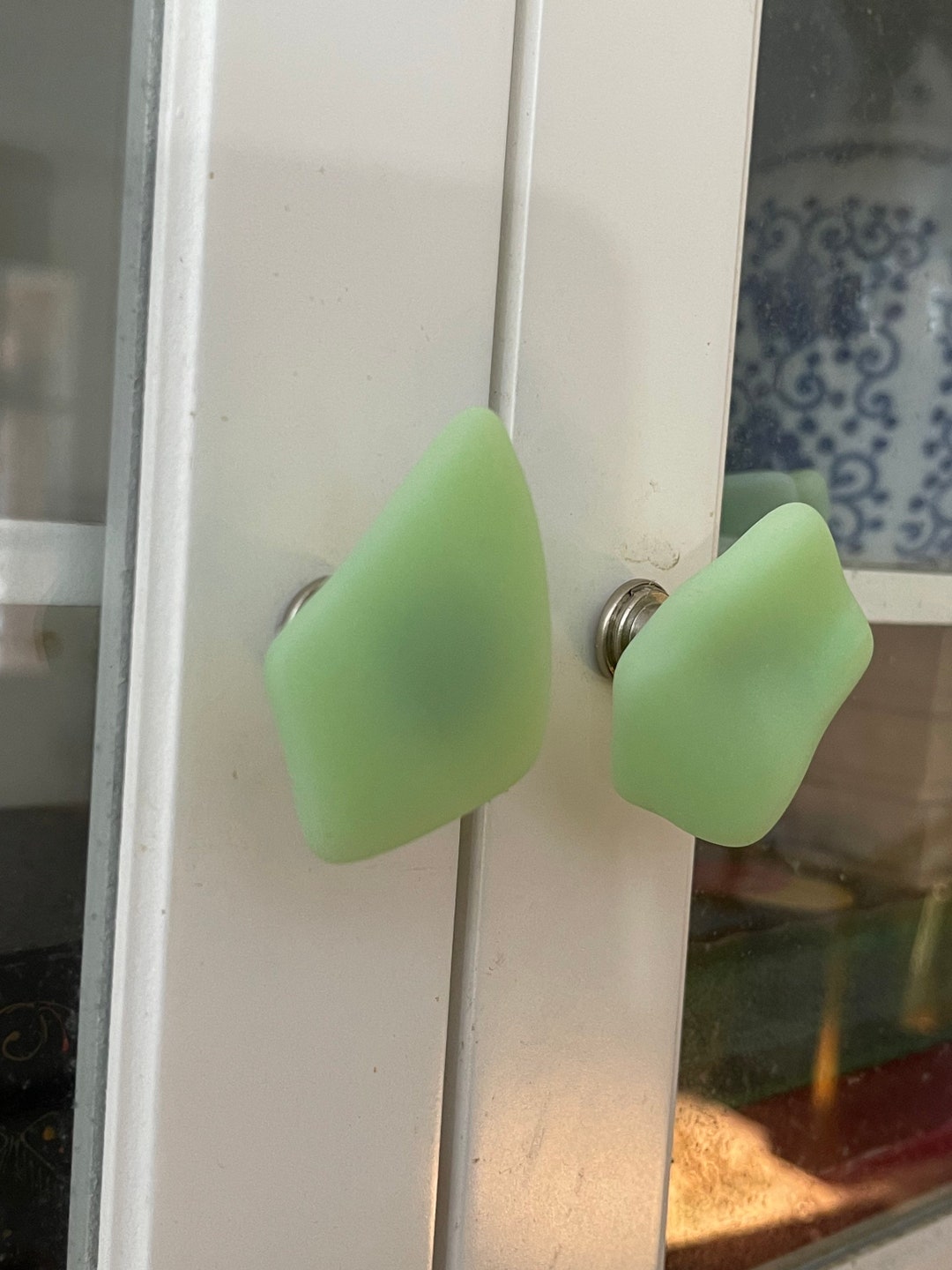Fire King Jadeite Cabinet Pull Beach Glass Inspired . Random Shaped ...