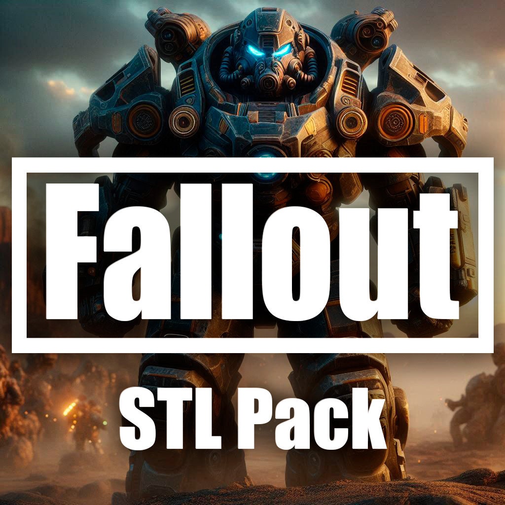 3D Fallout STL Pack for Printing Figures Cosplay Elements Decor Weapons ...