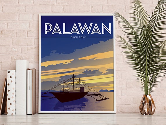 Palawan Philippines Travel Poster | Etsy