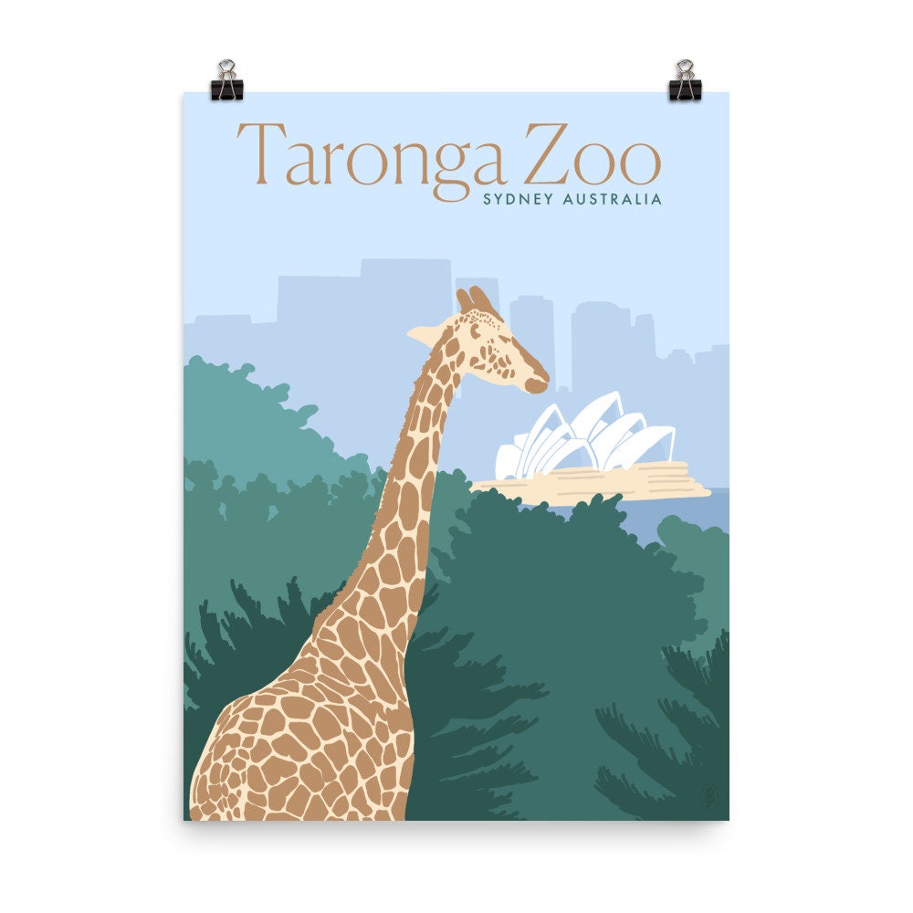 Taronga Zoo | Sydney NSW Australia | Travel Poster - Etsy
