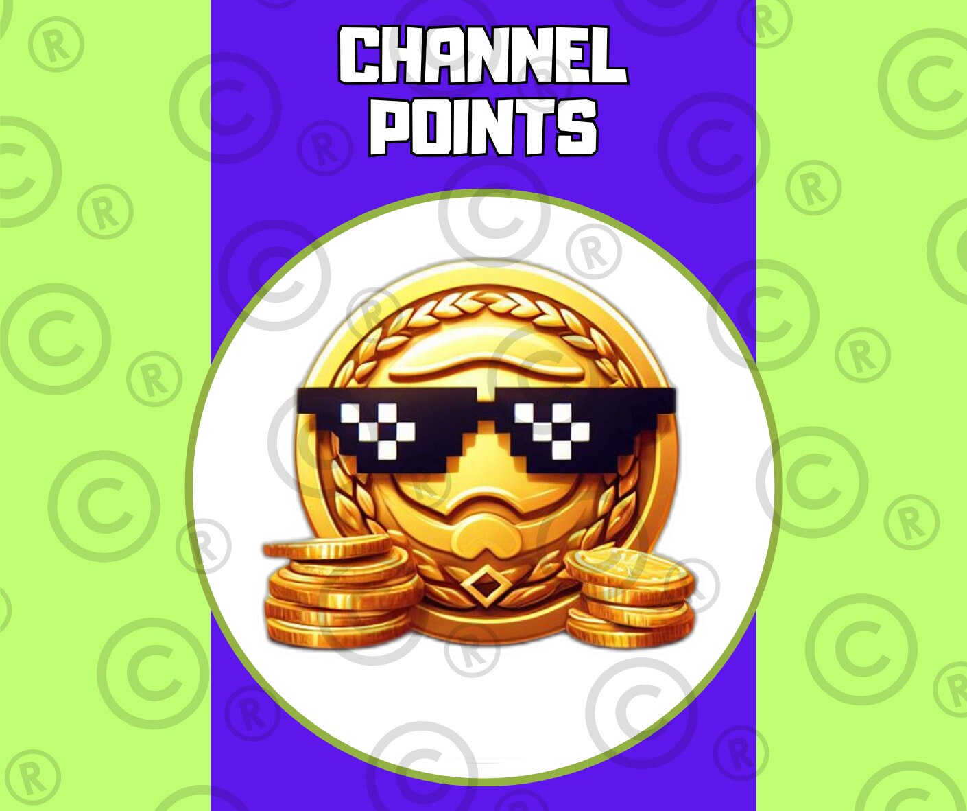 Smiley Pixel Art / Twitch Gold / Coin Emotes / Channel Points / Badges ...