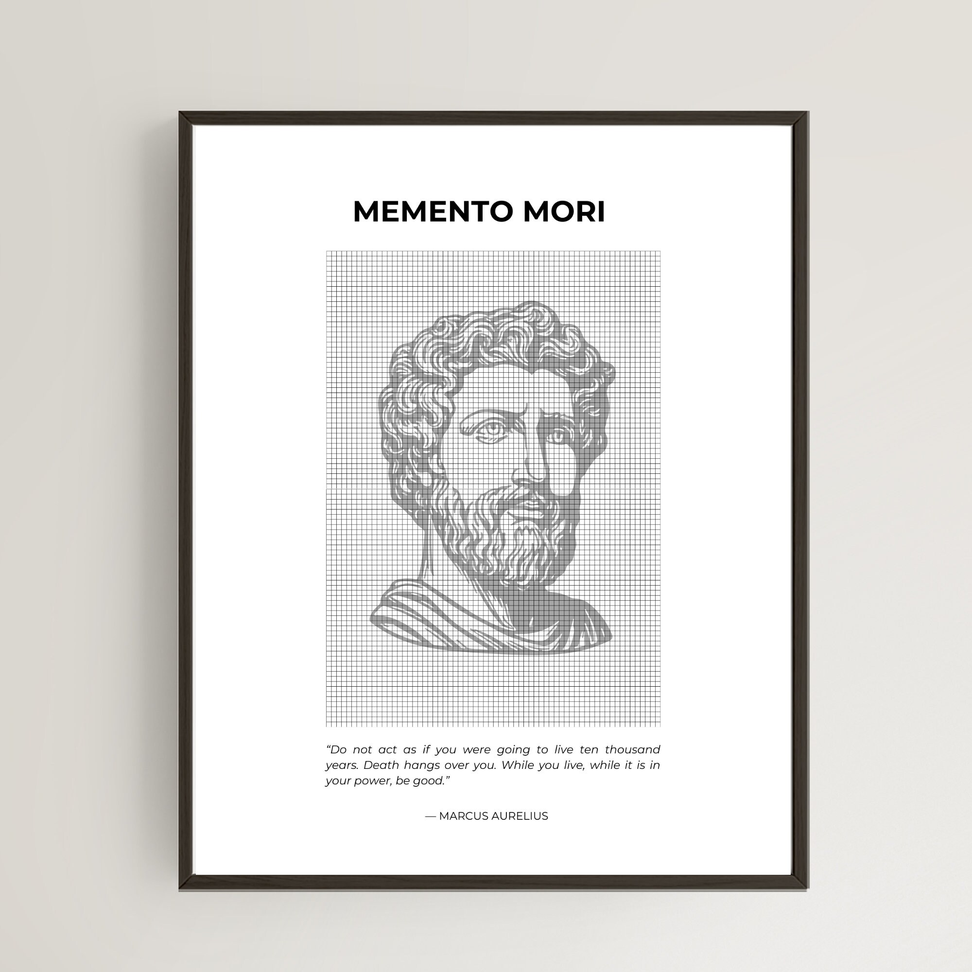 Memento Mori Calendar Poster Inspirational Wall Art for Home and Office ...