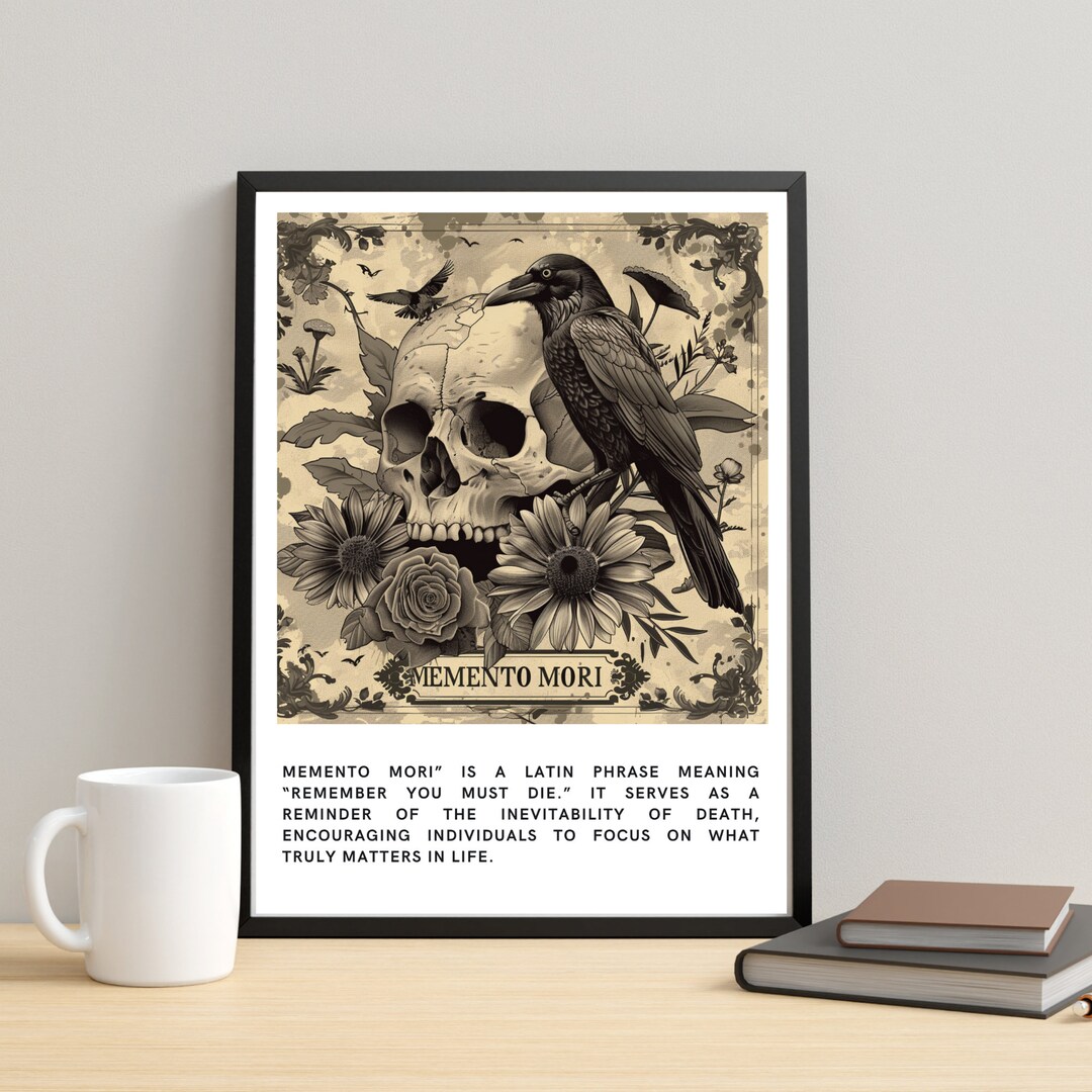 Stoic Wall Art Print Inspirational Memento Mori Poster Modern Home ...