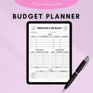 Digital Budget Planner, Financial Planner, Monthly Budget, Savings ...