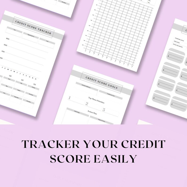 Credit Score Tracker, Monitor Your Credit, Better Credit in 2024 - Etsy