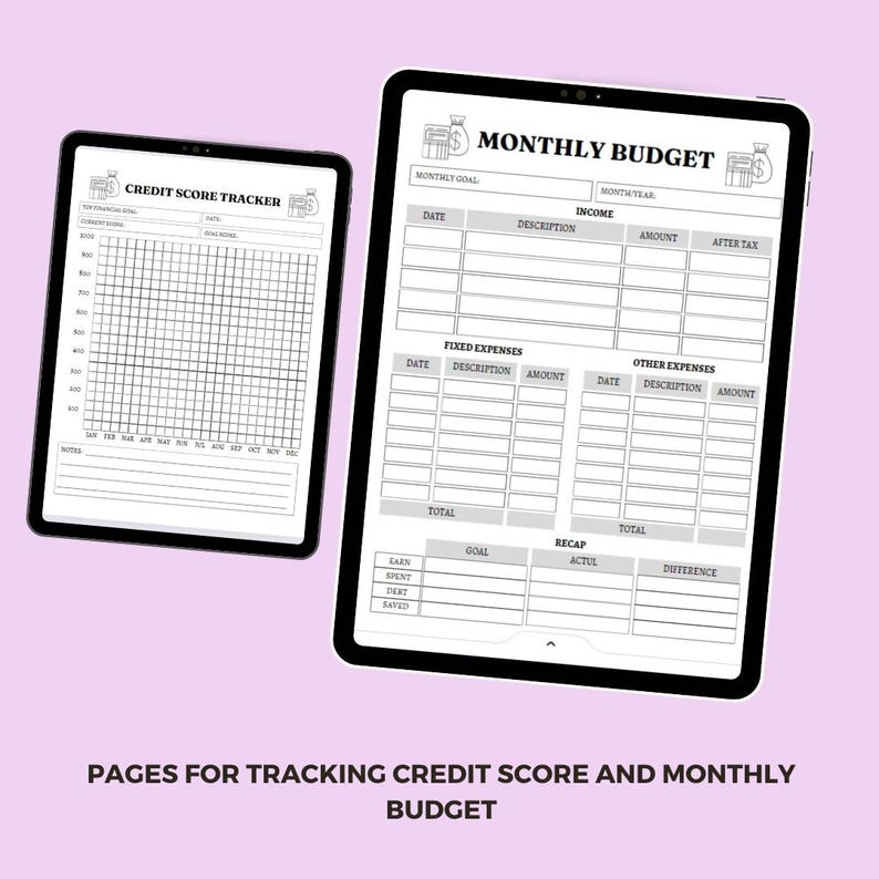 Digital Budget Planner, Financial Planner, Monthly Budget, Savings ...