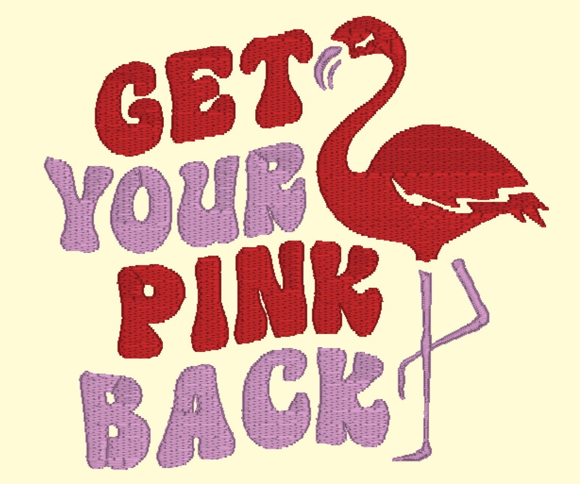 Get Your Pink Back Embroidery Files 4x4 .pes, .bmp, .hus, .jef, .vp3 ...
