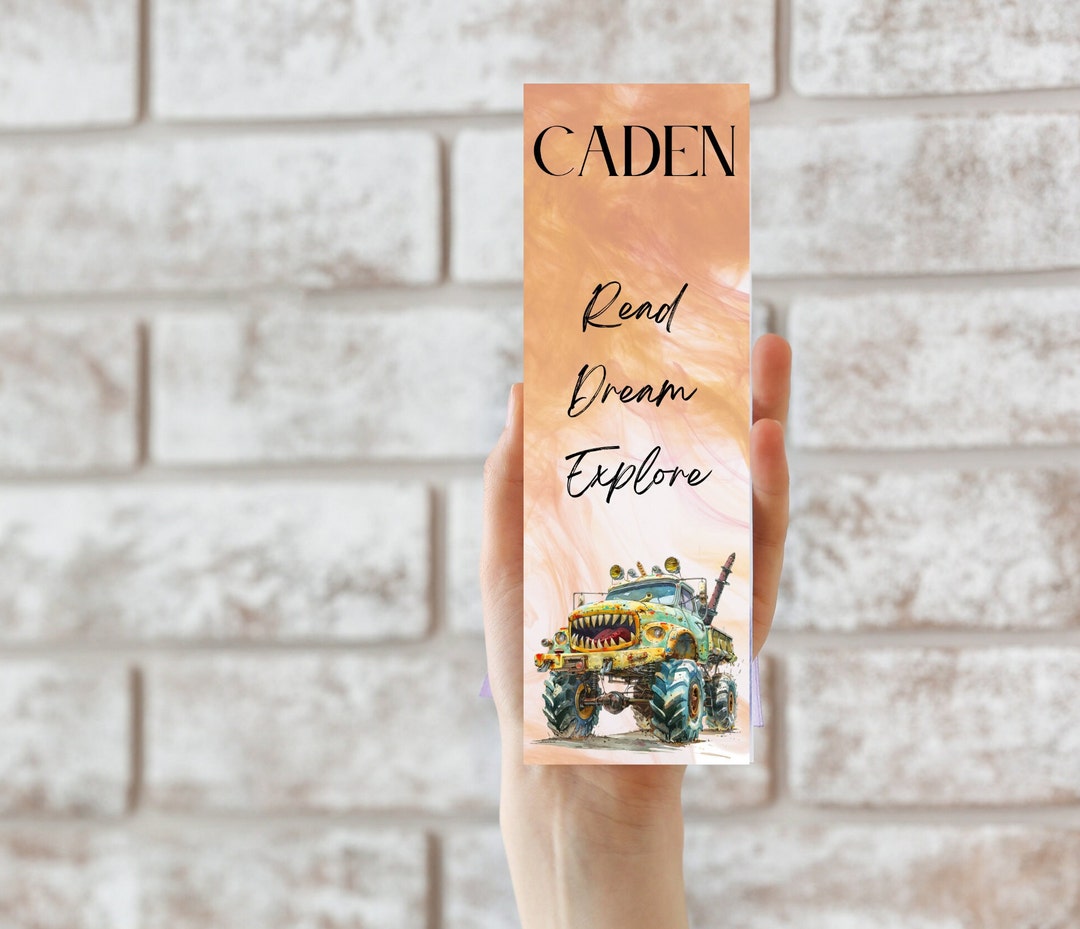 Editable Monster Truck Bookmarks - Instant Download for Birthday ...