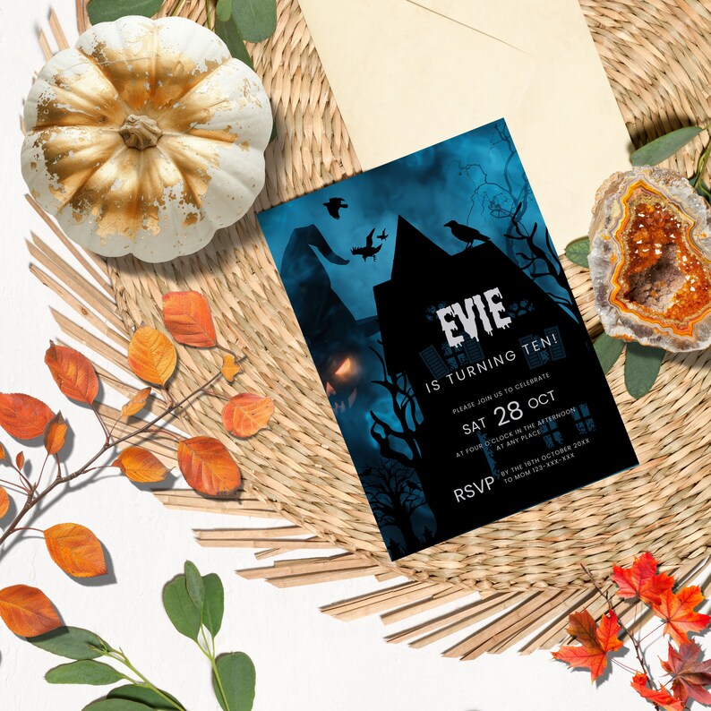 EDITABLE, Horror Themed Invitations, Haunted Mansion Birthday ...