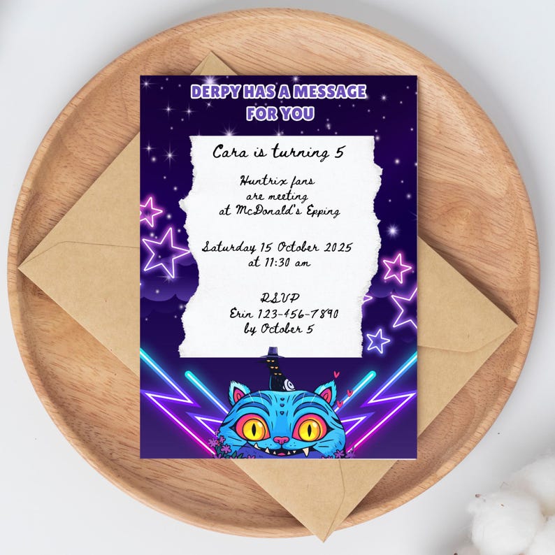 Huntrix Birthday Invitation Template | K-pop Editable Digital Invite ...