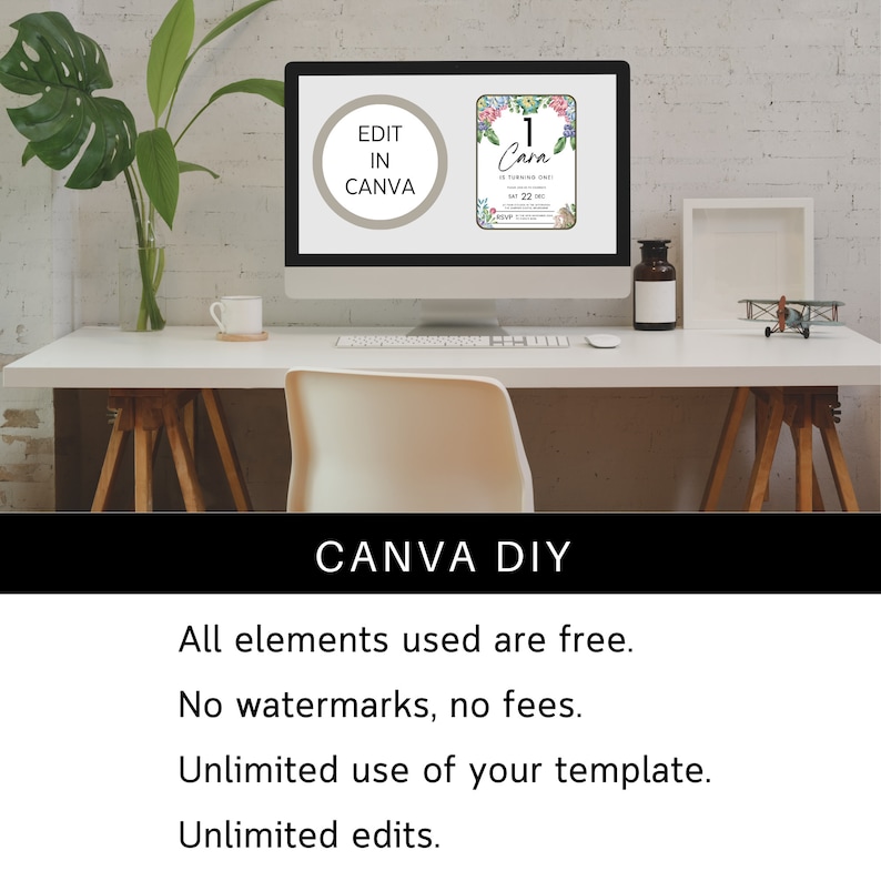 Minimalist 13th Birthday Invitation Template: Photo Collage (instant ...