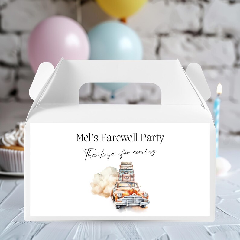 Editable Party Box Label: Printable Birthday Favor Template (instant ...