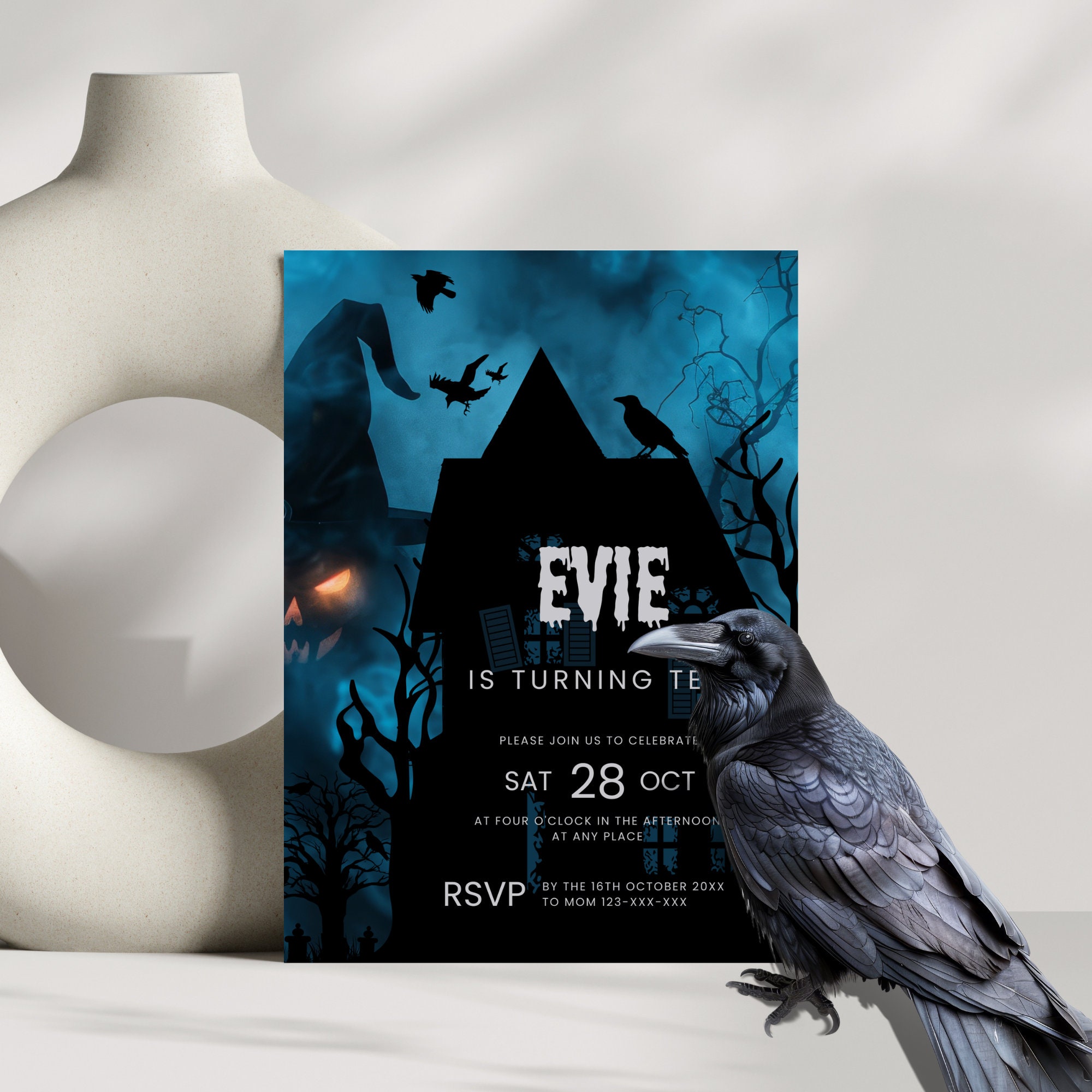 EDITABLE, Horror Themed Invitations, Haunted Mansion Birthday ...