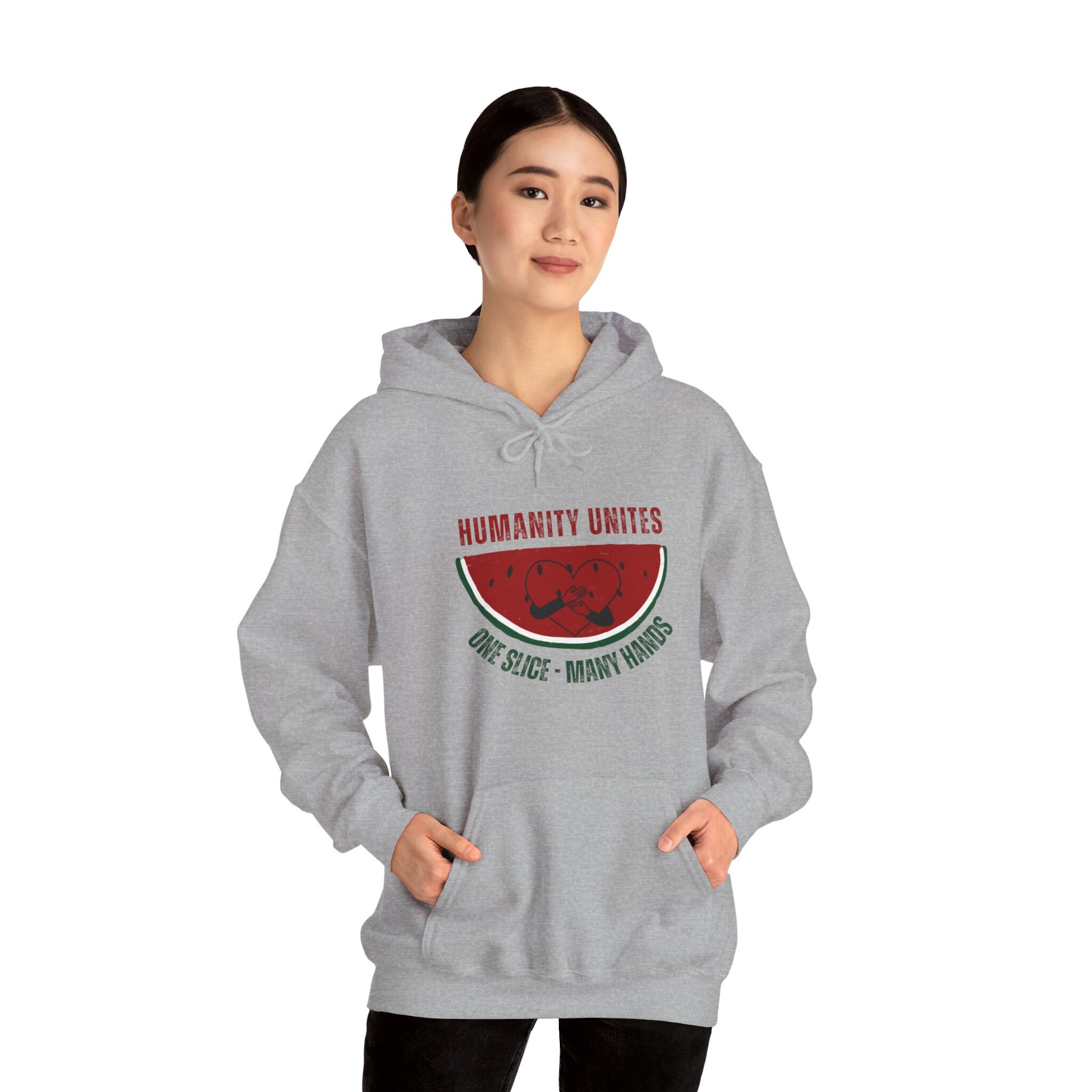Humanity Unites: One Slice, Many Hands Unisex Hoodie Sweatshirt, Wear ...