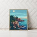 DIGITAL Acadia National Park Flat Poster Design Illustration Artwork ...