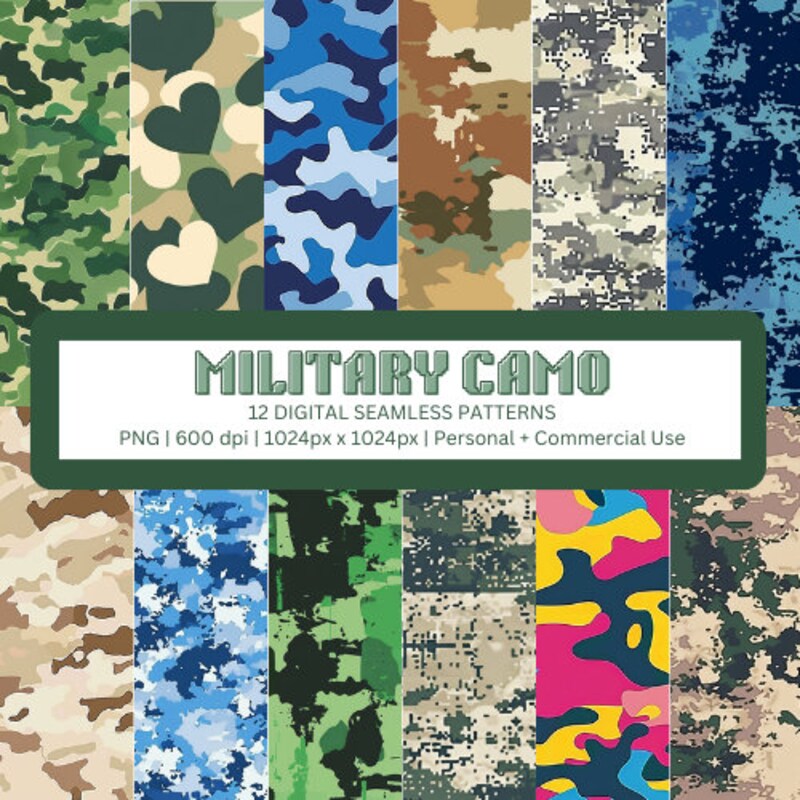 Camo Printables - Etsy
