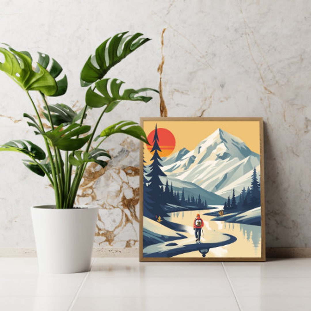 DIGITAL Polar Flat Poster Design Alaska Illustration Artwork Download ...