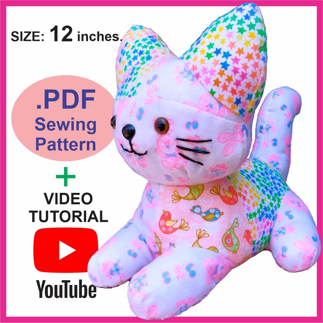 Stacy Cat Lying Down Sewing Pattern - Lying Cat Sewing Mold - Etsy