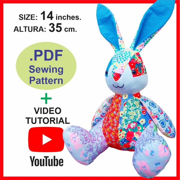 Patchwork Bunny - Etsy