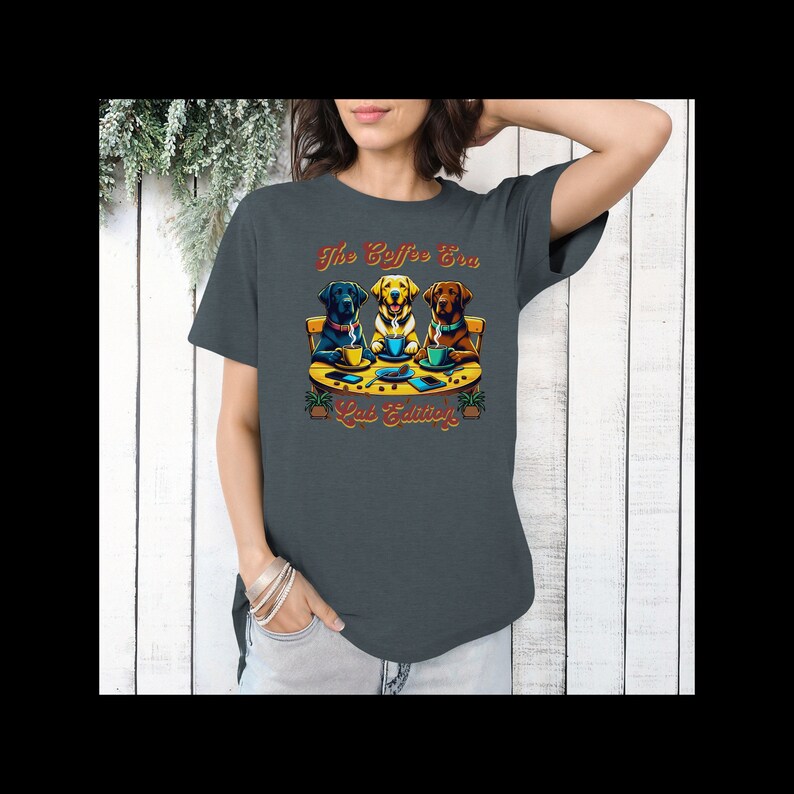 The Coffee Era Lab Edition T-shirt, Black Chocolate Yellow Labradors ...