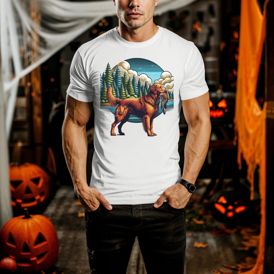 Chesapeake Bay Retriever T-shirt, Chessie With Bird Tee, Great for ...