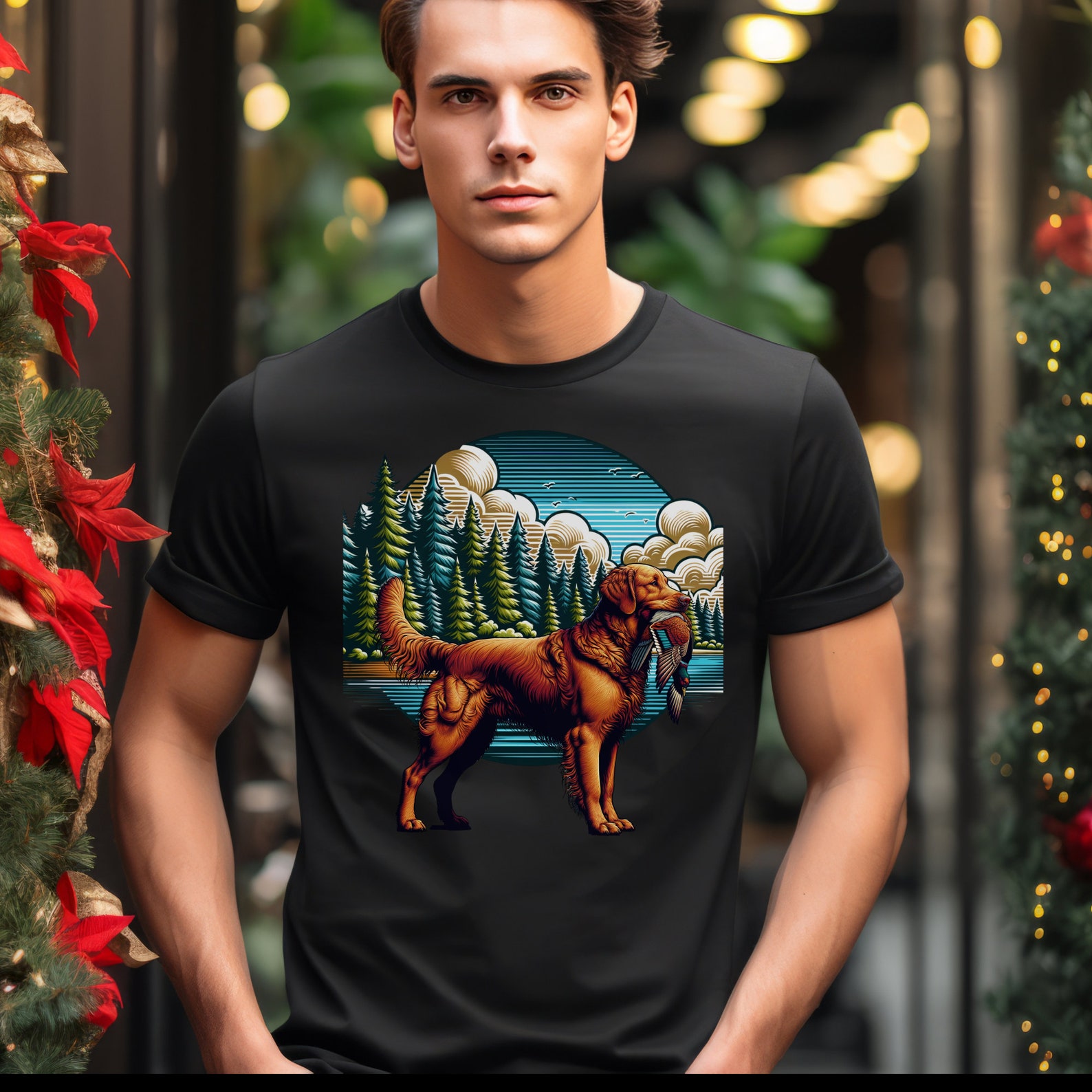 Chesapeake Bay Retriever T-shirt, Chessie With Bird Tee, Great for ...