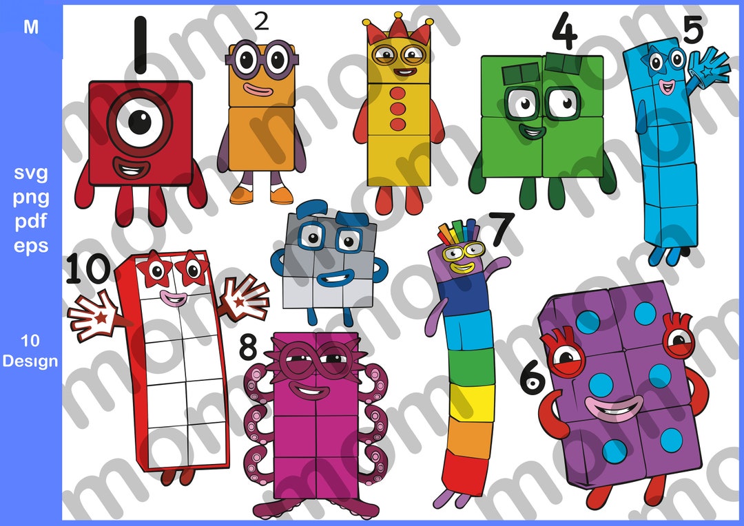 Numberblocks Svg Bundle // Eps Svg Png Pdf // - Etsy