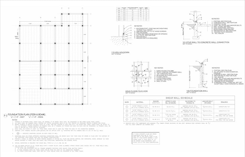 3 Bedroom Cabin House Building Plans With Floor Plans, Electrical ...