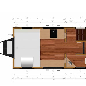 Tiny Home Design Plans Mobile Small House Wood Construction Blueprints ...