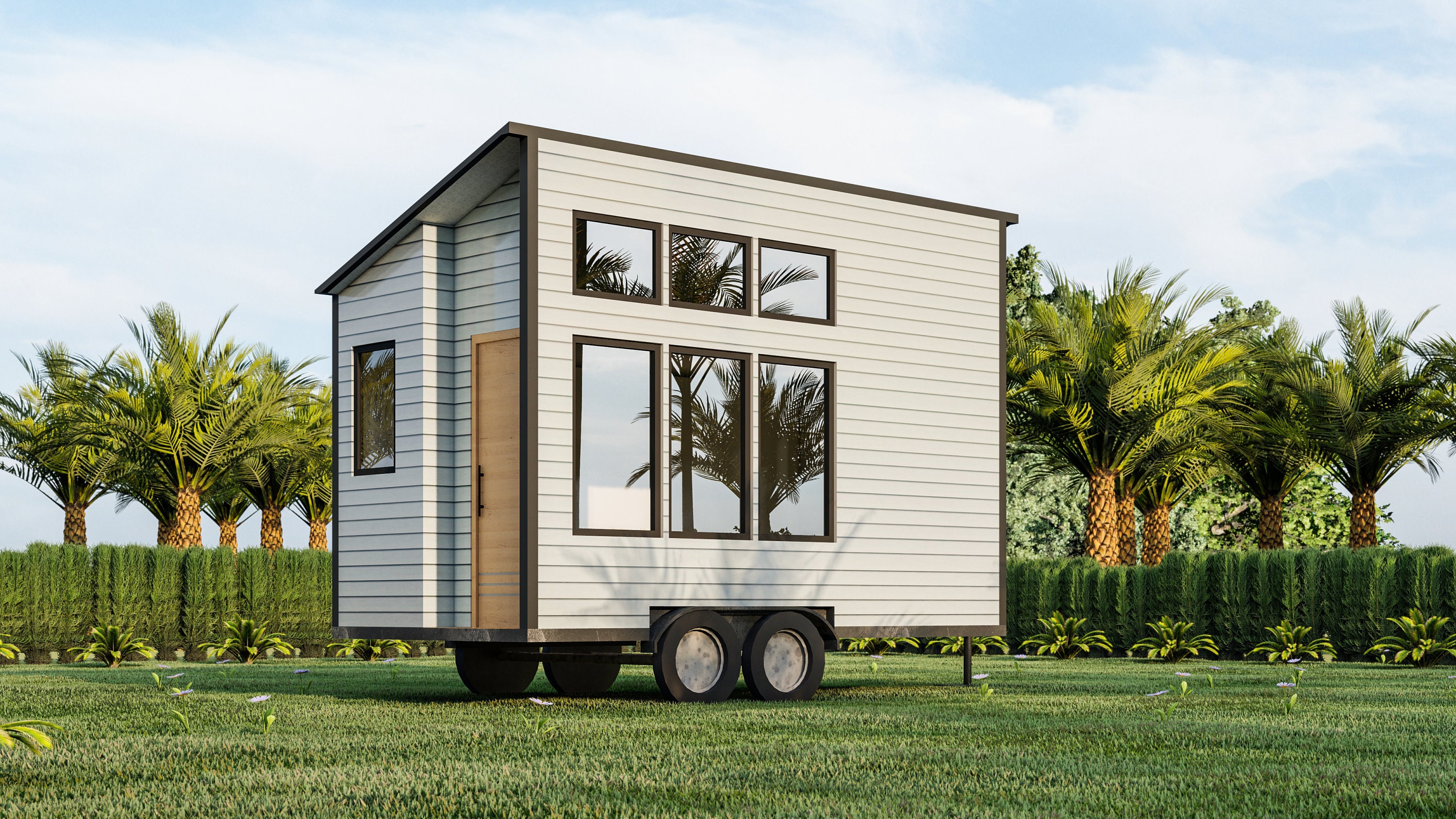 Tiny Home Building Plans Mobile Lifestyle - 8' X 16' 128sqft Area ...
