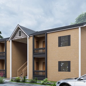 Fourplex Multifamily Building Plans 60’x29’ – 2 Storeys, 4 Units, Detailed Architectural ...