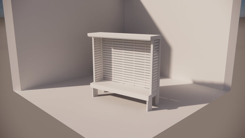 DIY Outdoor Wooden Bench With Privacy Walls Building Plans - Etsy