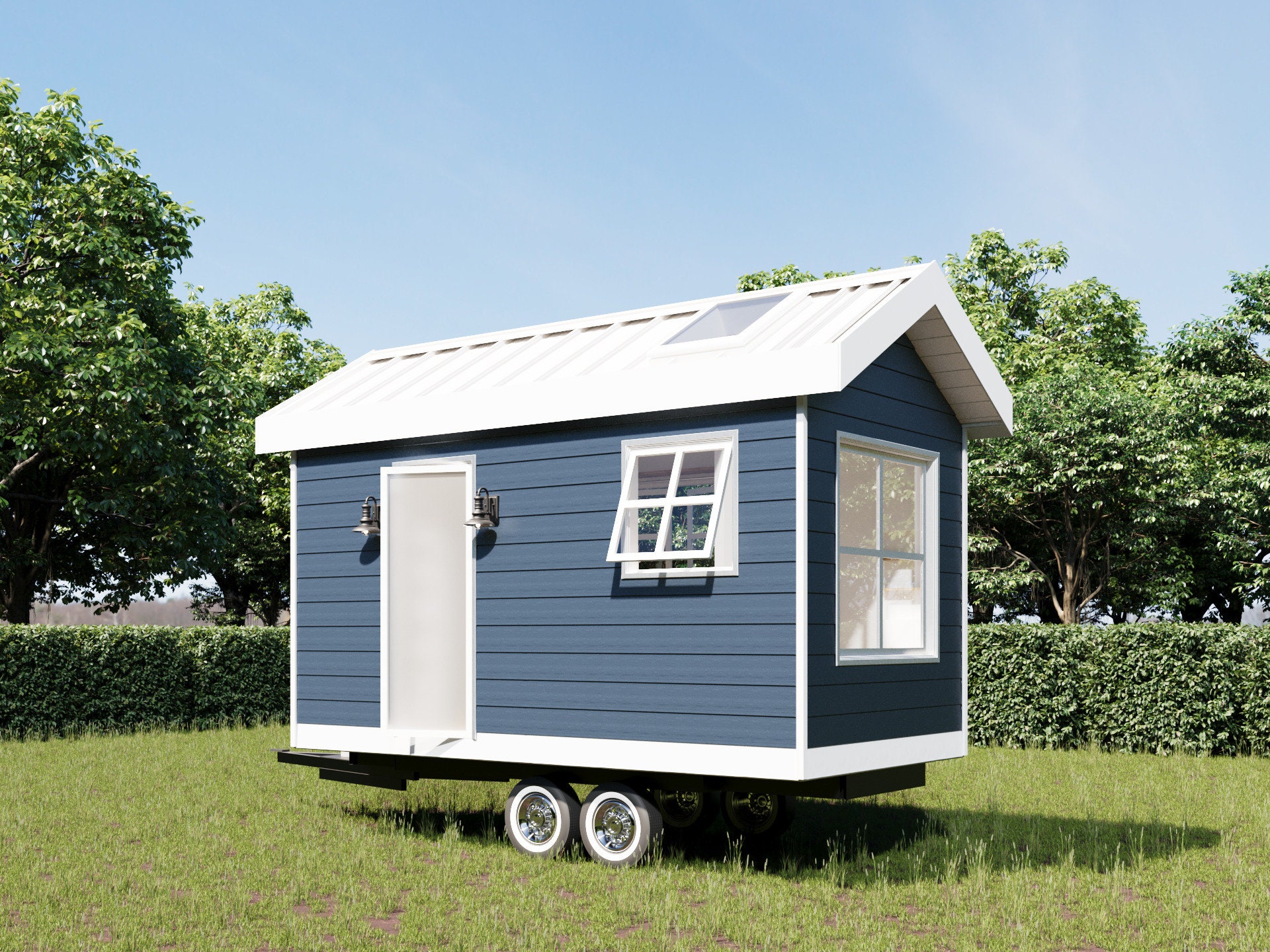Tiny House on Wheels Plans for 16 X 8 Tiny Mobile Home Tiny House Kit ...
